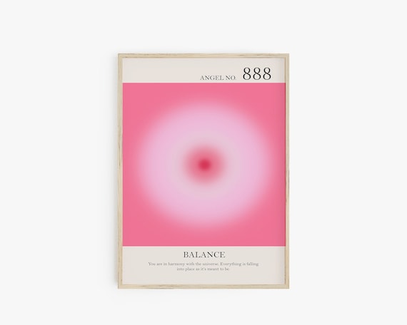 Angel Number 888 Aura Poster Print Manifestation Print | Etsy