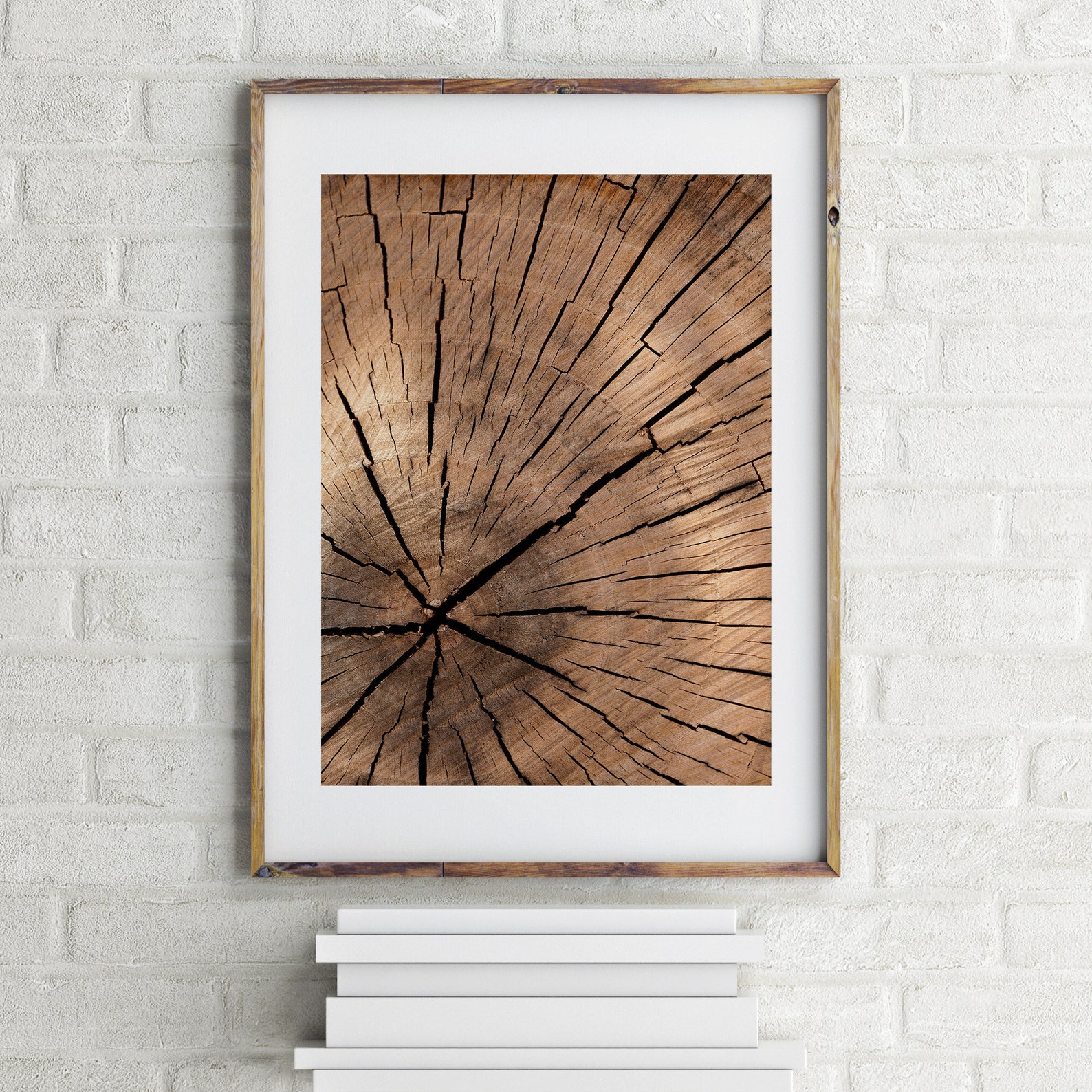 Tree Ring Print Log Slice Wall Art Print Rustic Digital - Etsy