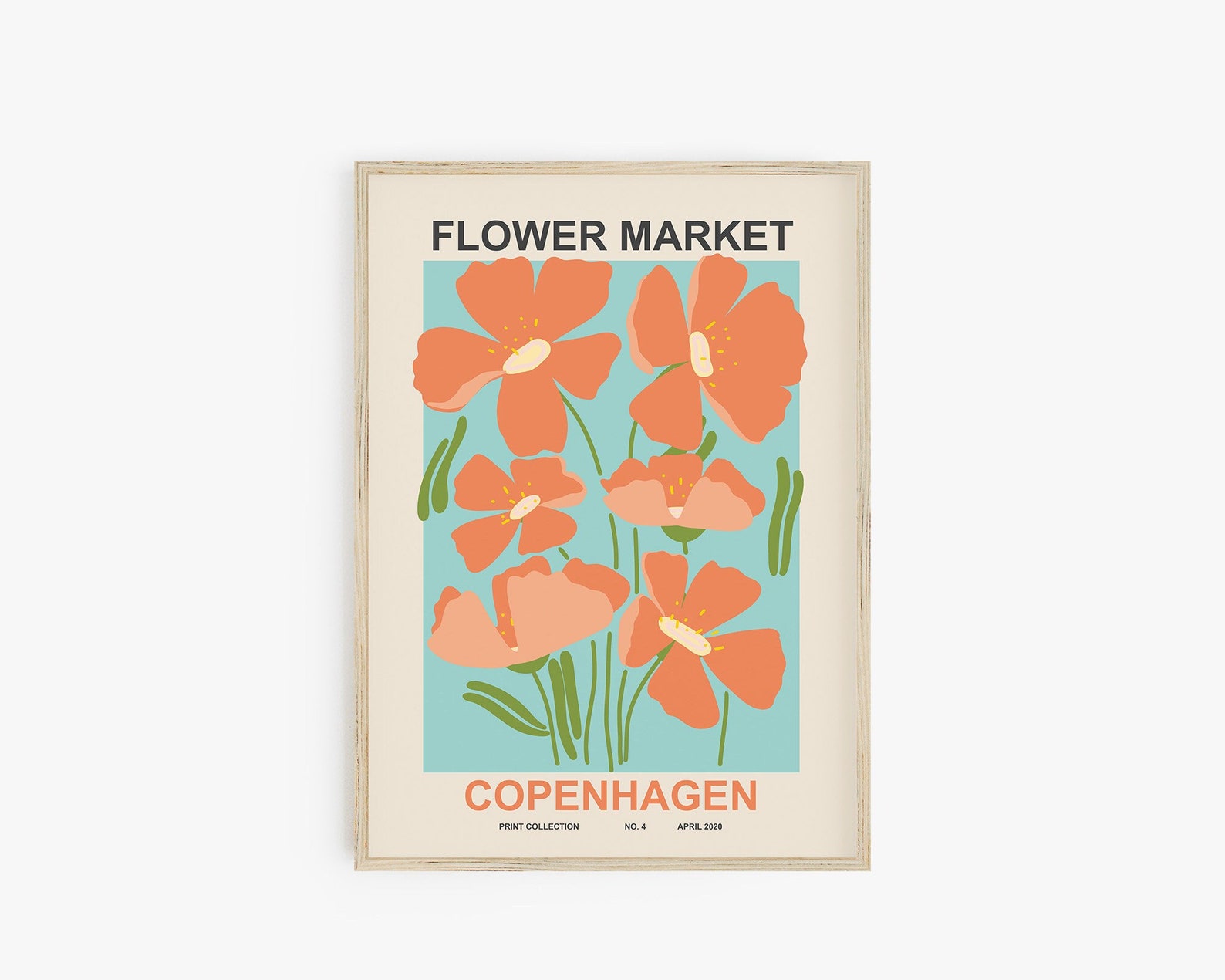 Flower Market Printable Poster Flower Market Art Print - Etsy