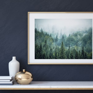Forest Print Landscape Photography Nordic Decor Mountain Print Large ...