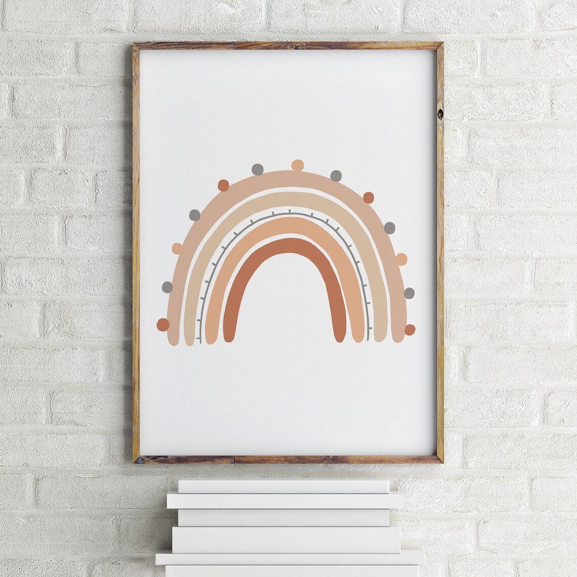 Rainbow Nursery Decor Boho Rainbow Poster Pom Poms Printable - Etsy