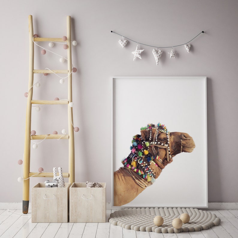 Camel Print Boho Nursery Print Desert Animal Print Bohemian - Etsy