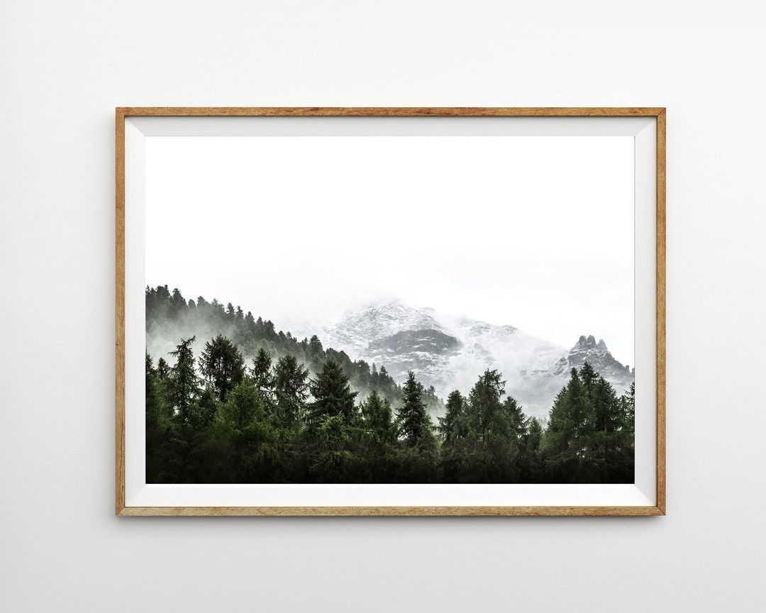 Forest Print Large Printable Art Mountain Print Nature Poster Landscape ...