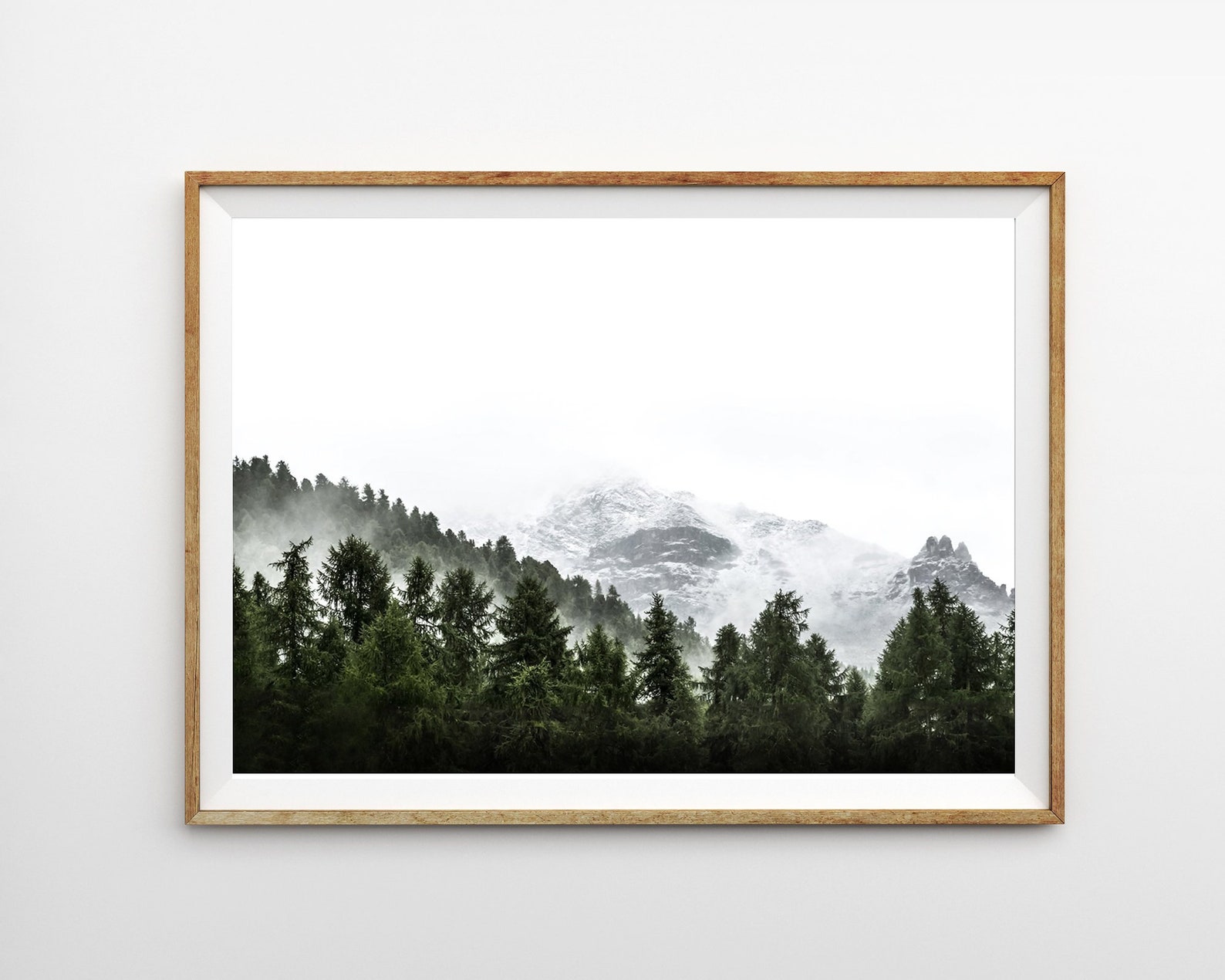 Forest Print Large Printable Art Mountain Print Nature Poster | Etsy