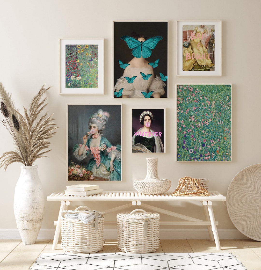 Altered Baroque Art Print Set of 6, Eclectic Gallery Wall Set ...