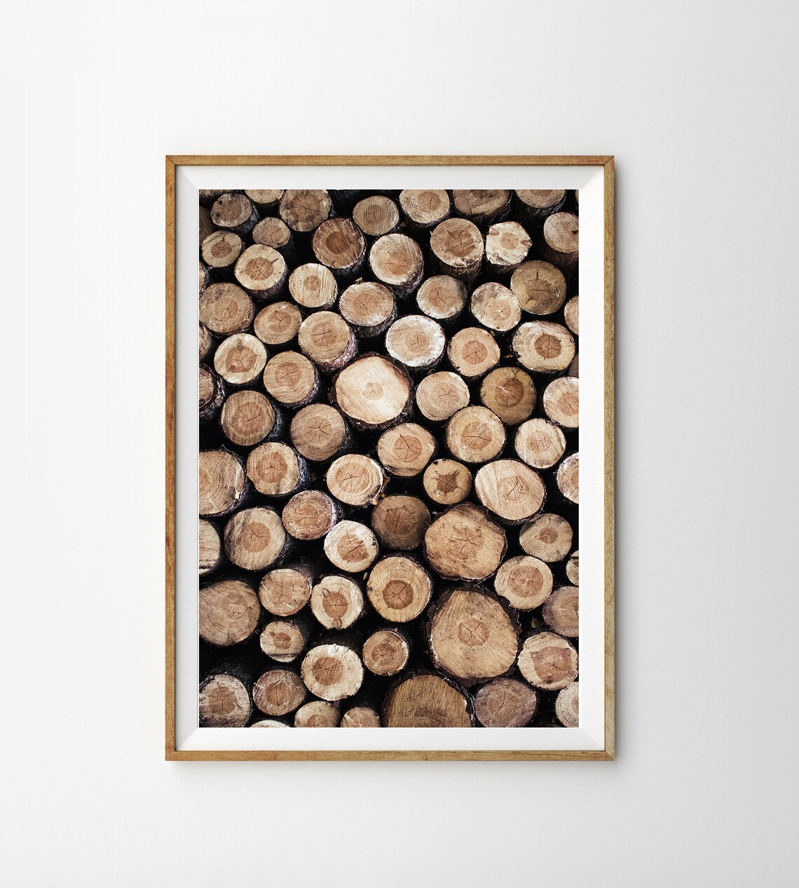 Log Pile Print Tree Ring Print Rustic Wall Art Wood Pile Tree Rings ...
