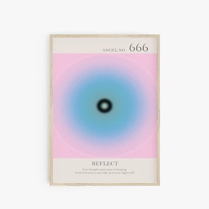 Angel Numbers Print Set, Aura Poster Mental Health Posters, Spiritual ...
