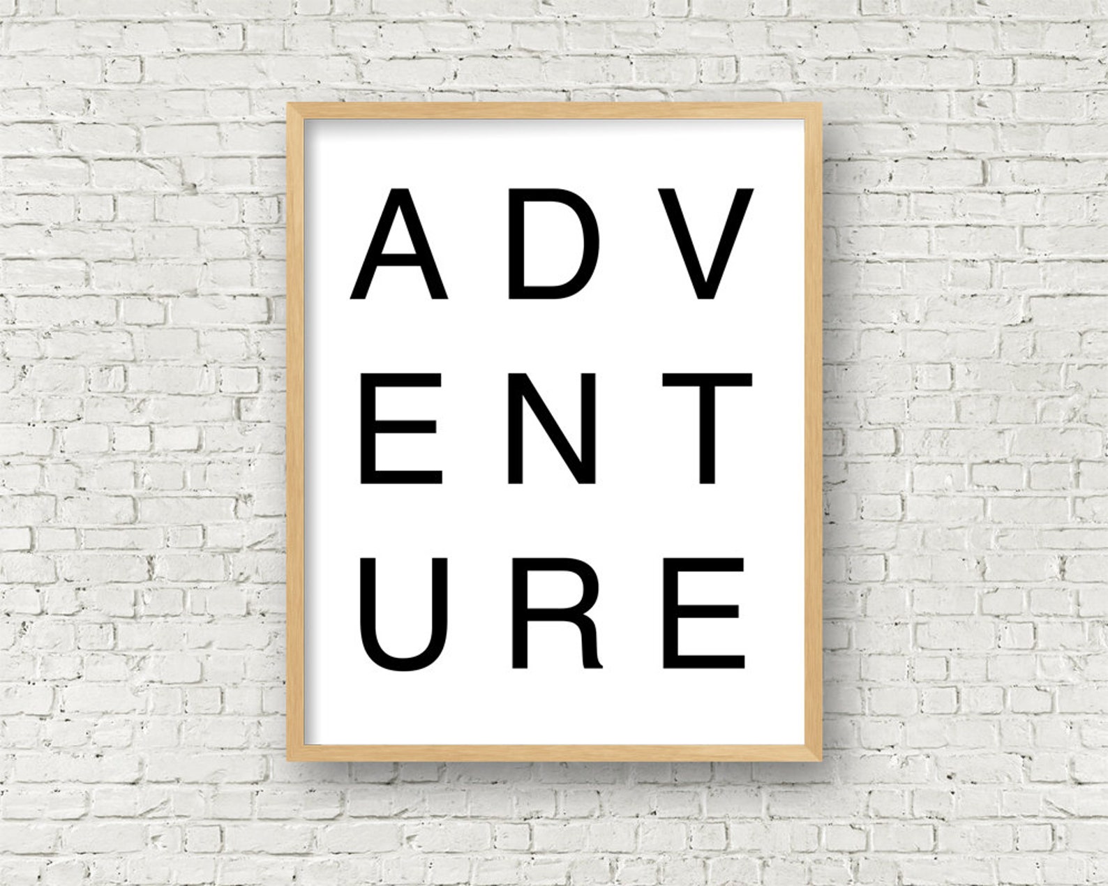 Adventure Sign Typography Wall Art Adventure Prints Minimalist - Etsy