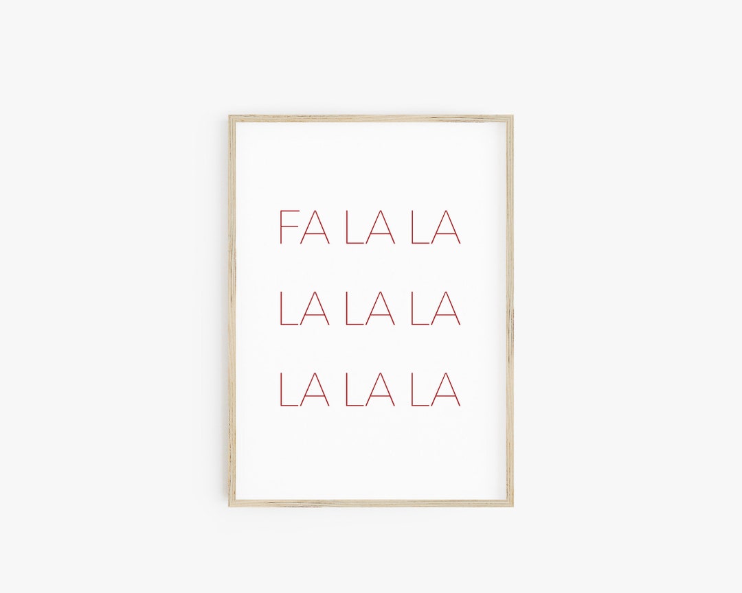 Fa La La Printable Poster Holiday Decor Christmas Print Christmas ...
