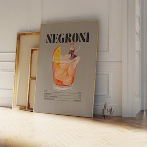 Cocktail Print Set of 9 Retro Cocktail Collage Art Prints, Bar Cart Art ...