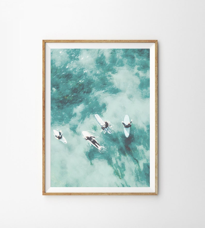 Surf Print Set of 6 Prints Beach Decor California Wall Art Summer ...