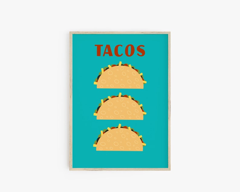Food Poster Bundle Set Preppy Room Decor Pizza Tacos Ramen - Etsy