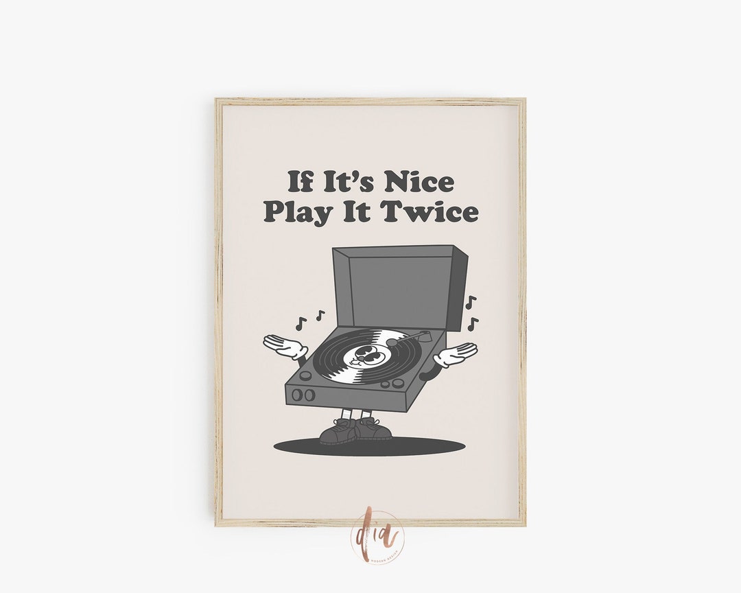 Retro Music Poster, Trendy Wall Art, Retro Record Player, Music Decor ...