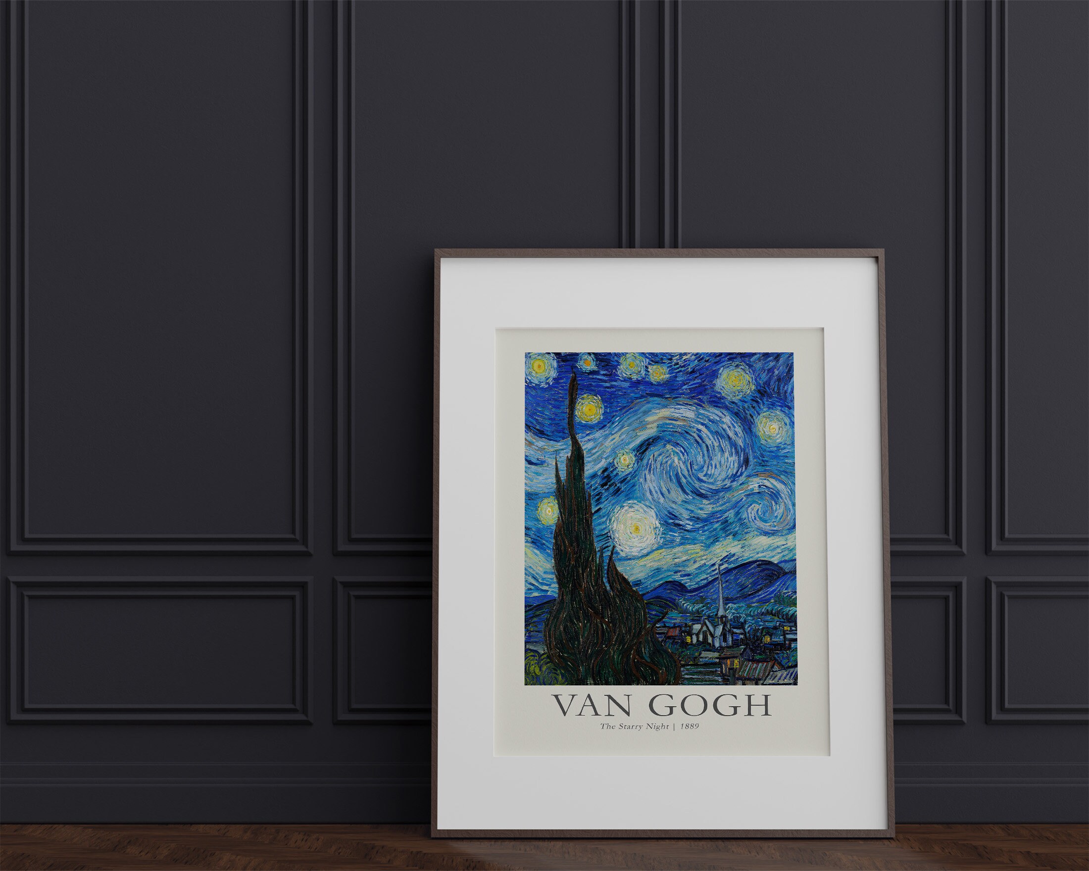 Van Gogh Starry Night Exhibition Poster, Digital Print of Famous ...