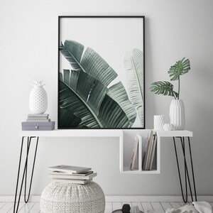 Tropical Leaf Print Tropical Decor Botanical Wall Art Prints Plant ...