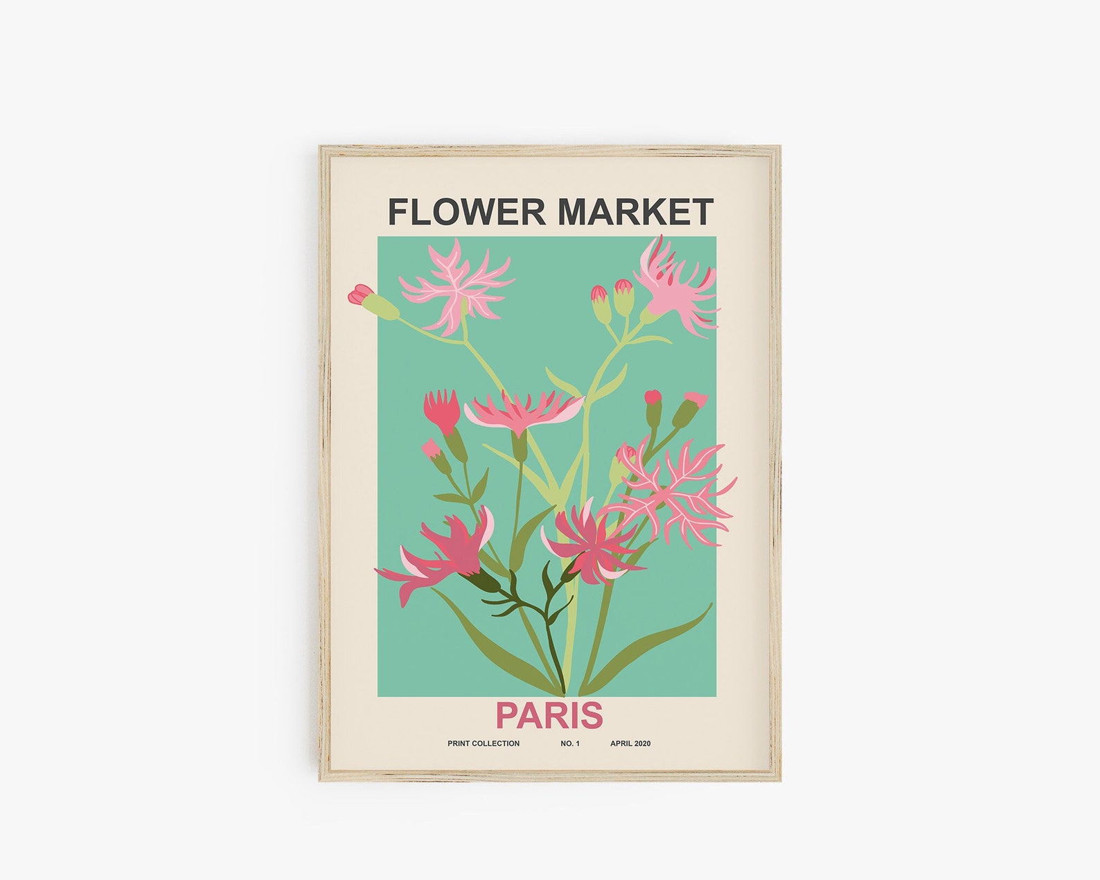 Flower Market Print Paris Printable Poster Flower Market - Etsy