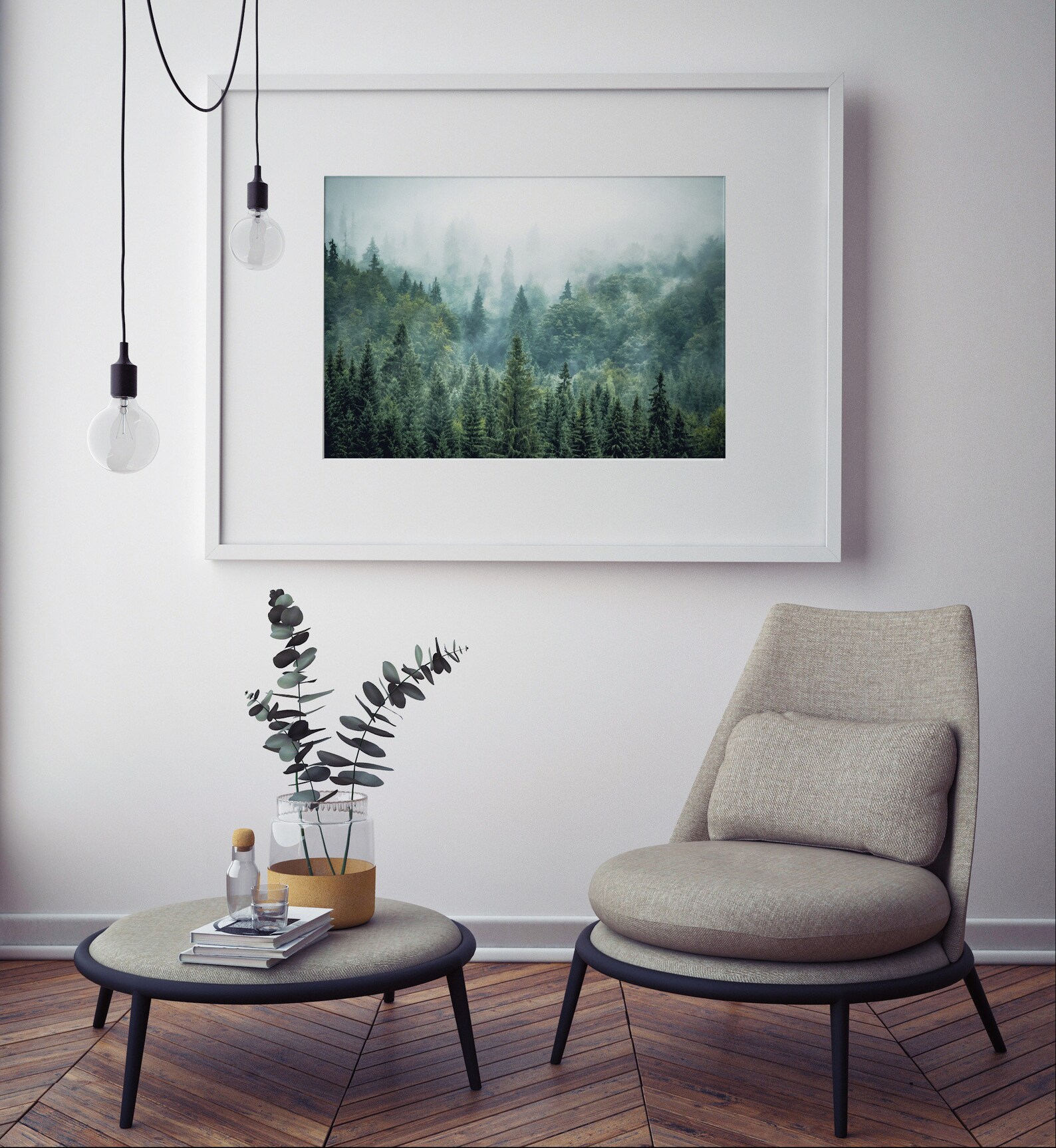 Forest Print Landscape Photography Nordic Decor Mountain Print Large ...