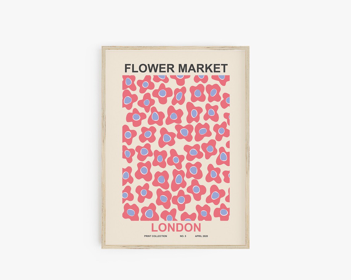 Flower Market Poster Set Gallery Wall Set of 6 Digital Prints - Etsy