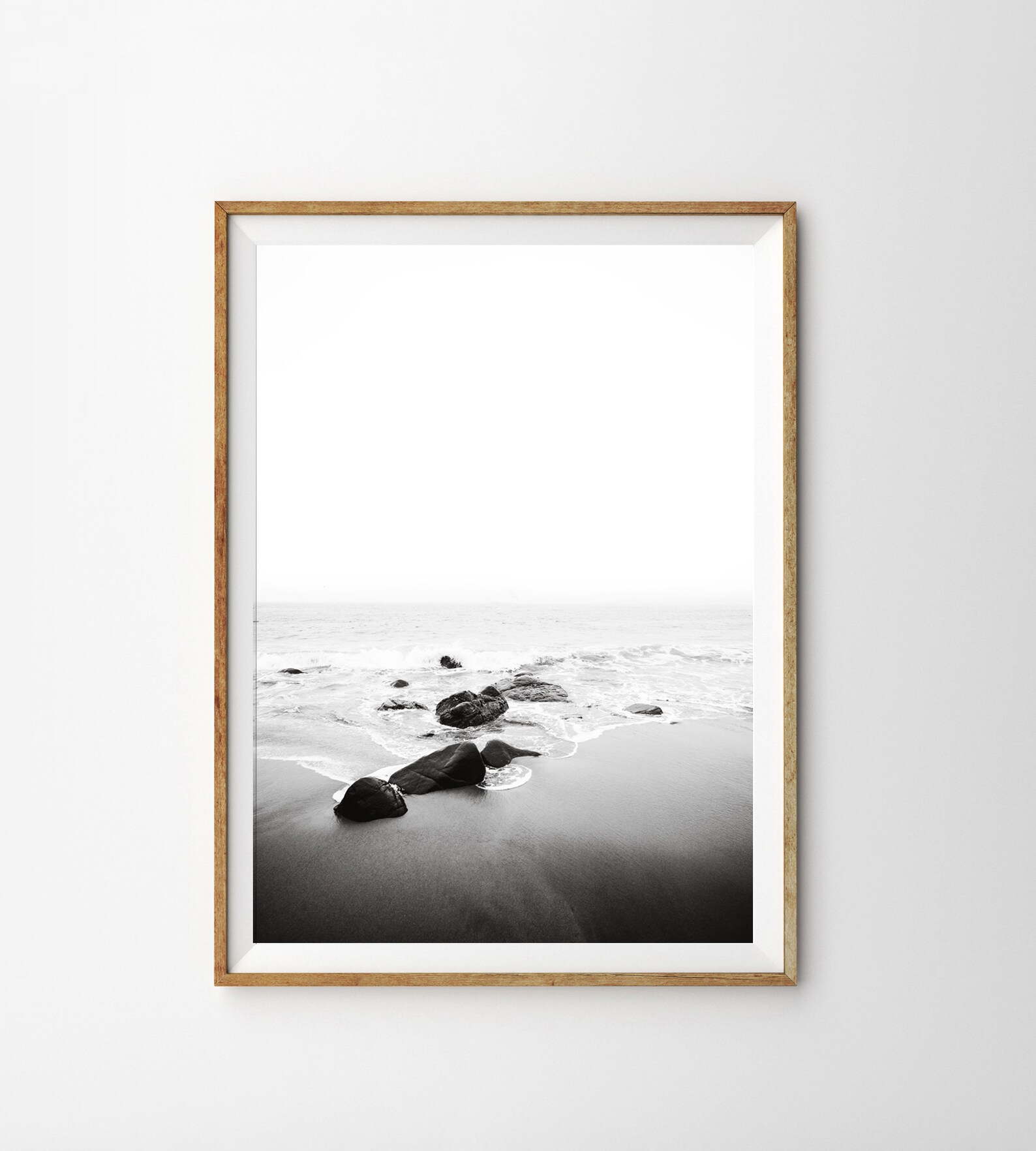 Beach Decor Wall Art Zen Wall Art Prints Black and White Ocean | Etsy