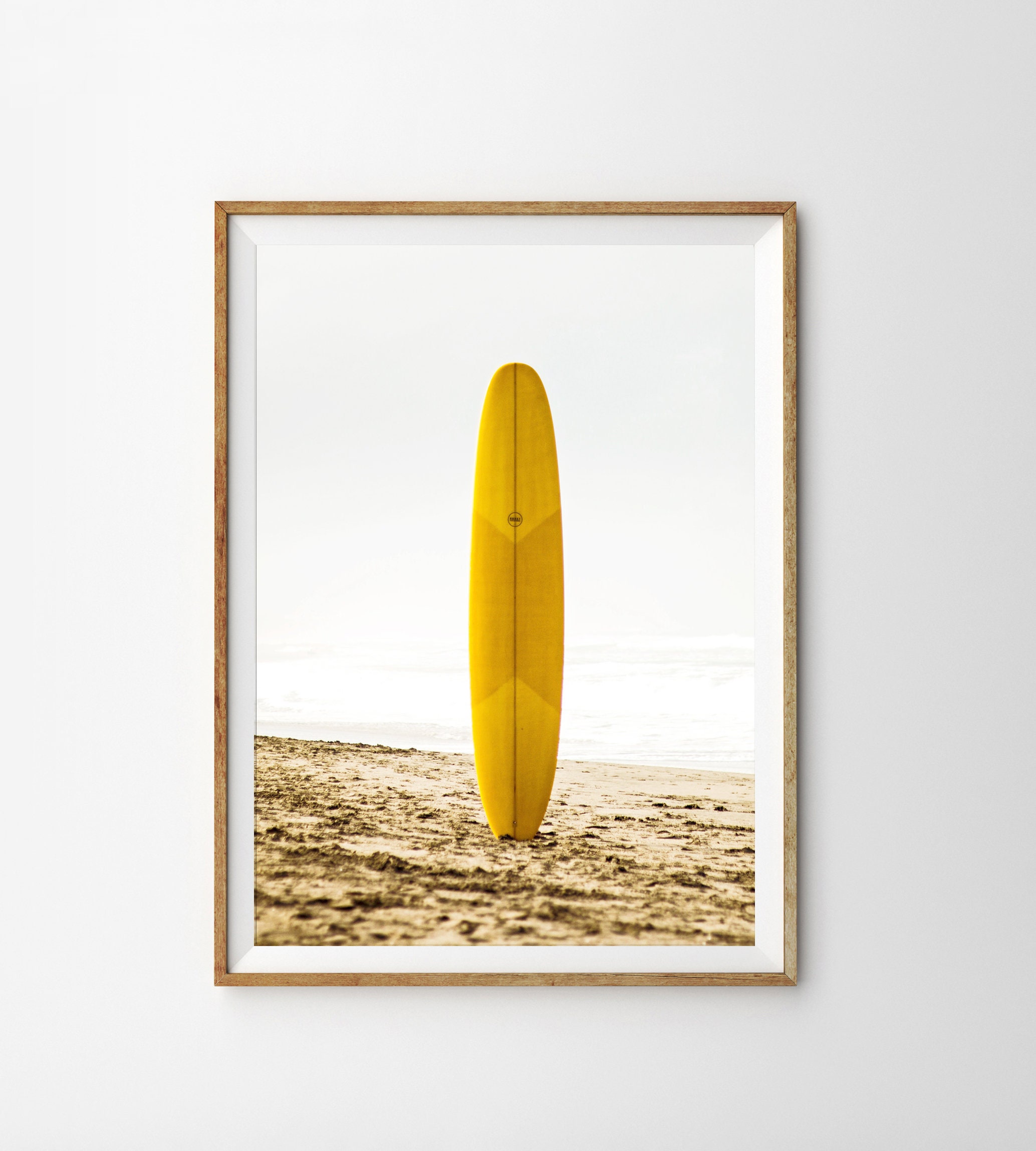 Yellow Surfboard Print Beach Decor Large Printable Poster Dorm | Etsy