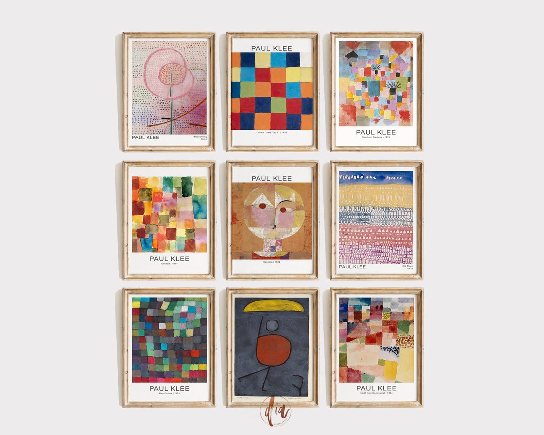 Paul Klee Poster Bundle of 9 Prints, Gallery Wall Set, Aesthetic Room ...