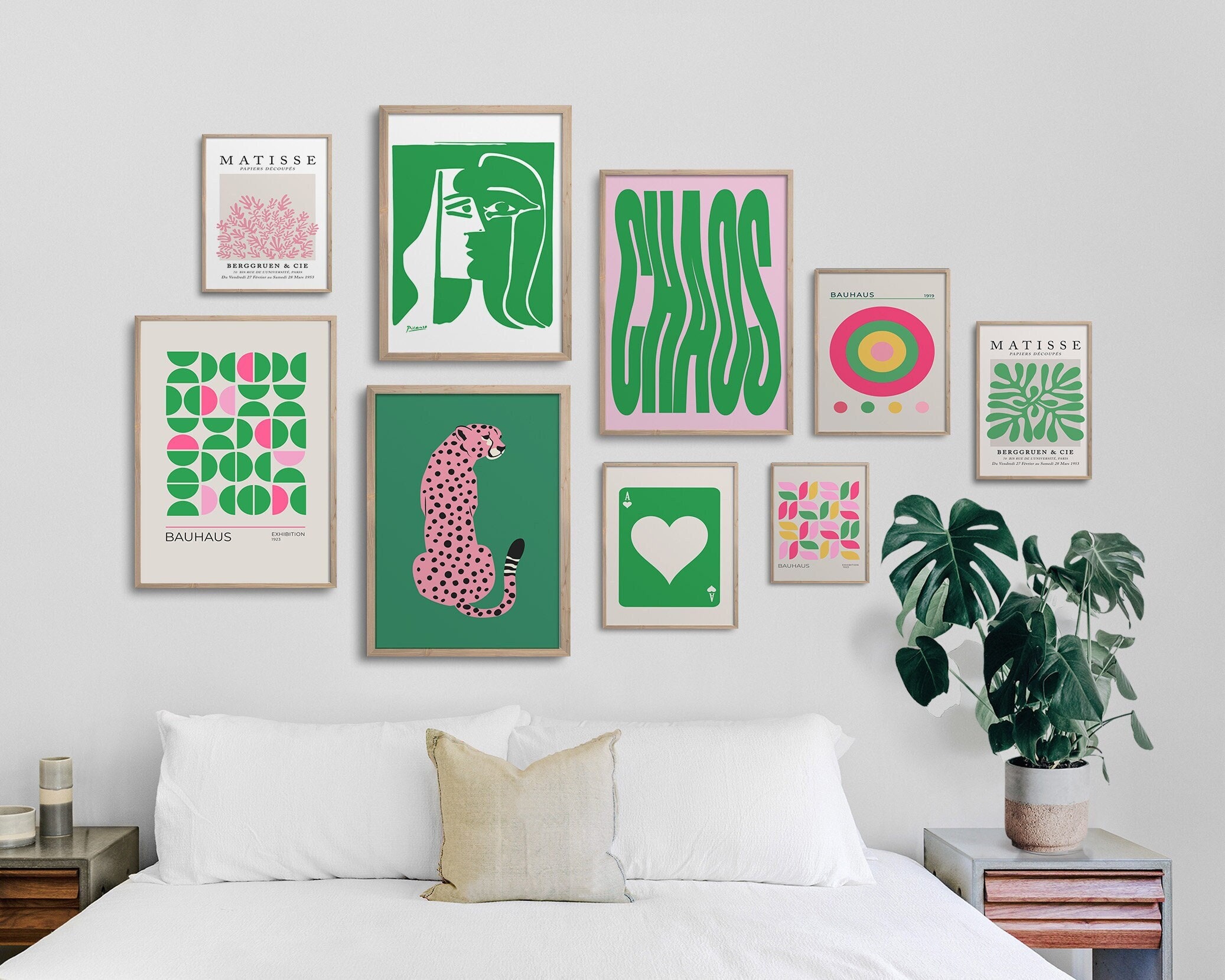 Preppy Wall Art Poster Print Set, Gallery Wall Set of 9 Prints ...