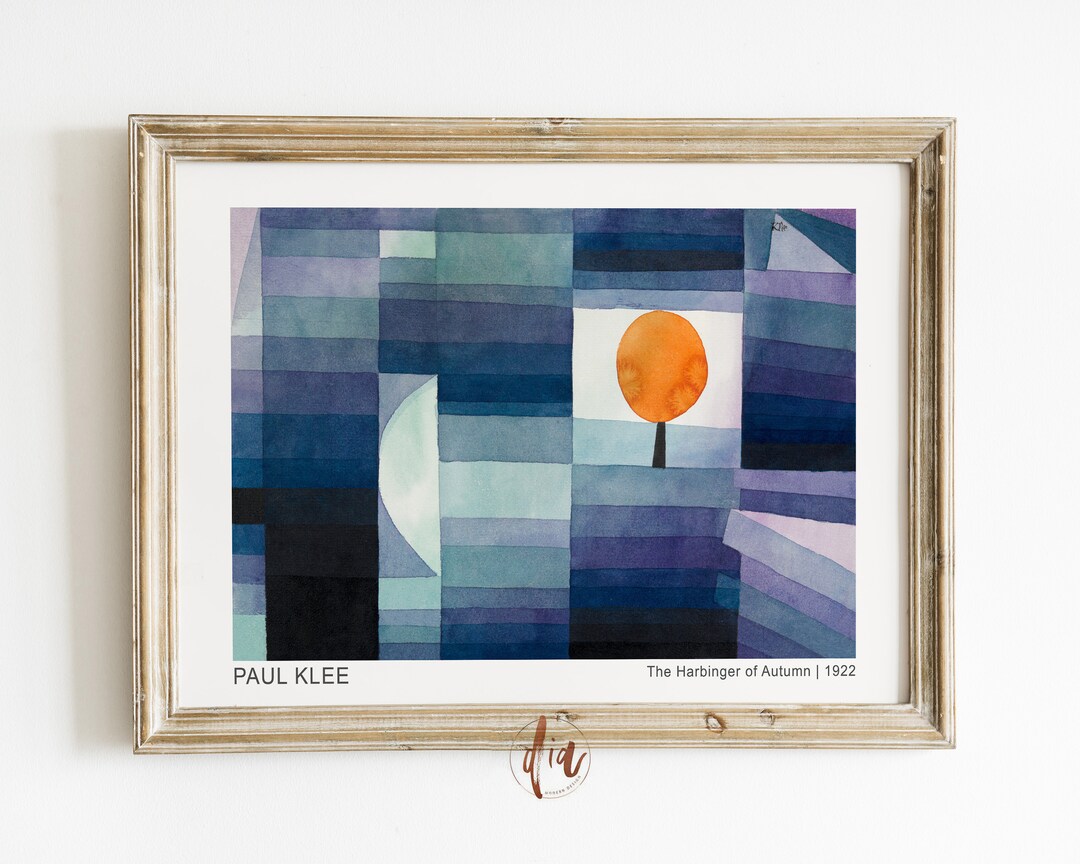 Paul Klee Print Herbst, Vintage Ausstellungsplakat, ästhetisches ...