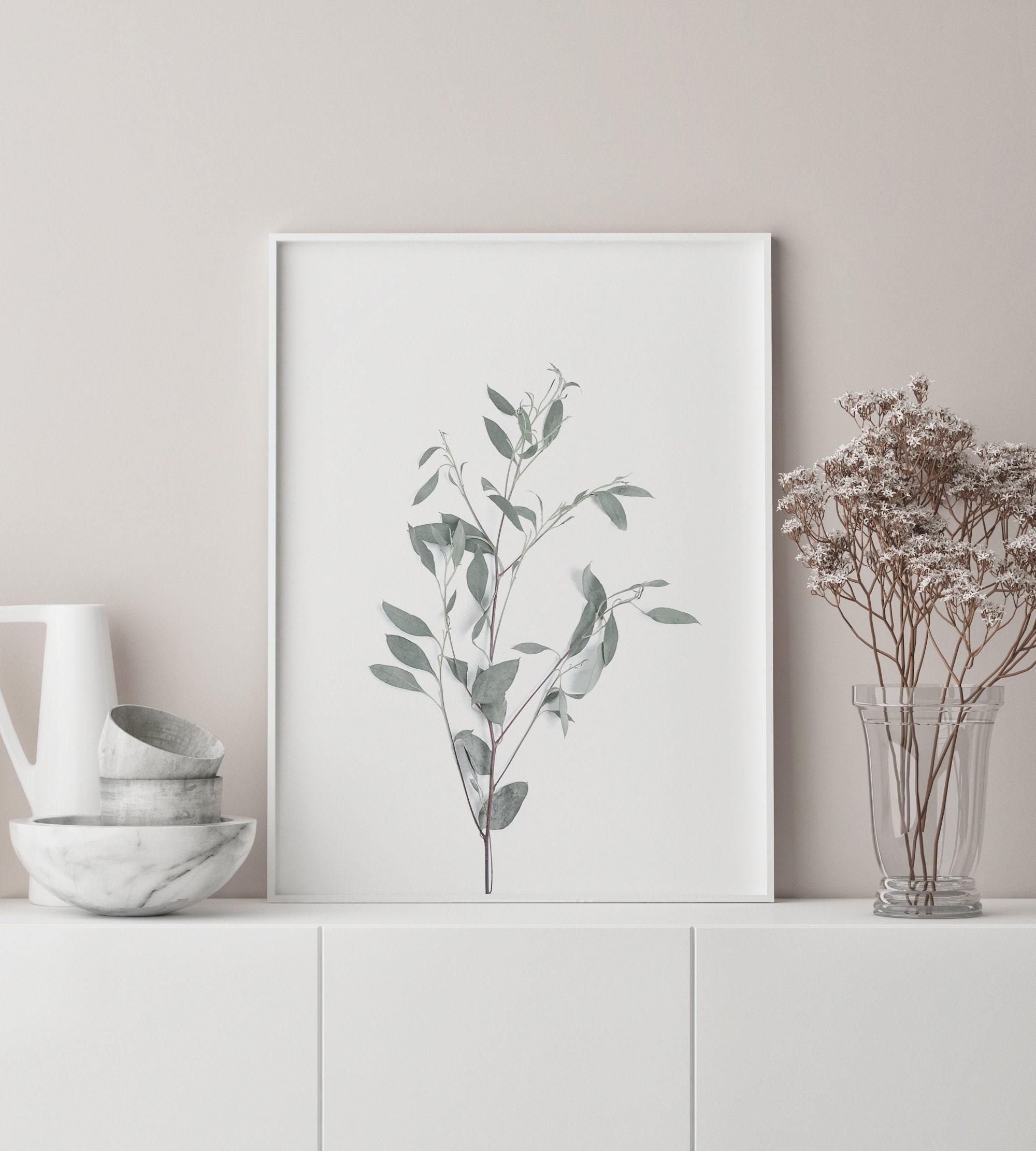 Olive Branch Print, Modern Farmhouse Decor, Botanical Wall Art, Kitchen ...