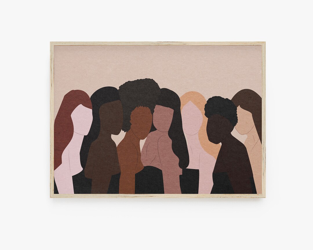 Diverse Women Print Feminist Art Print Black Women Wall Art Diversity ...