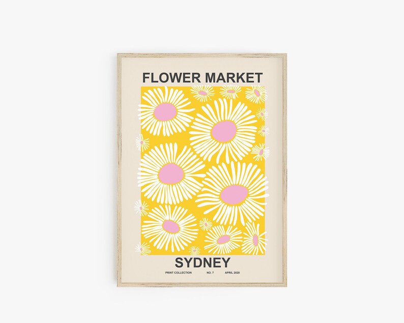 Flower Market Print Daisies Art Print, Flower Market Printable Poster ...