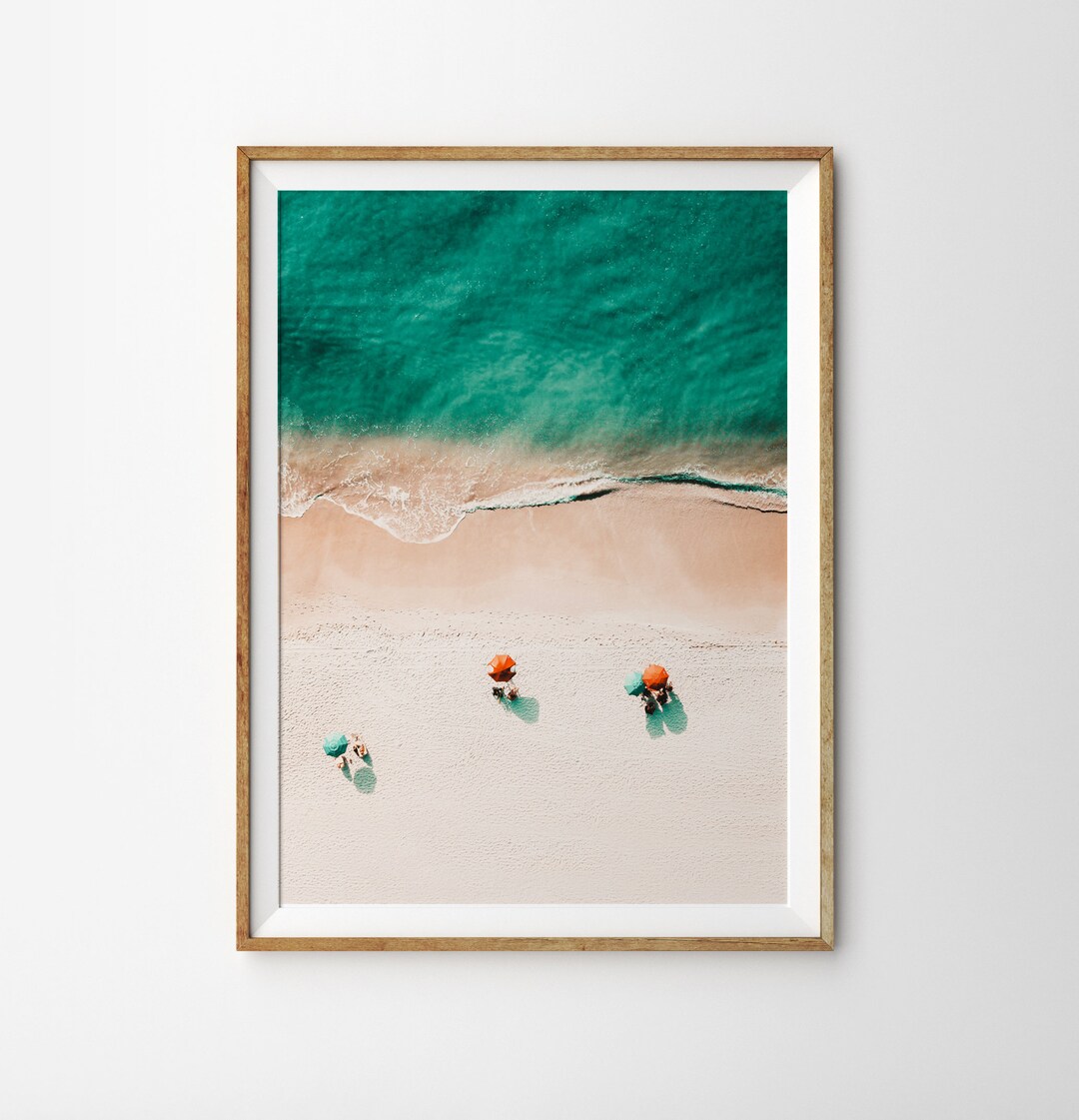 Beach Print Aerial Beach Photo Printable Art Beach Photography Modern ...