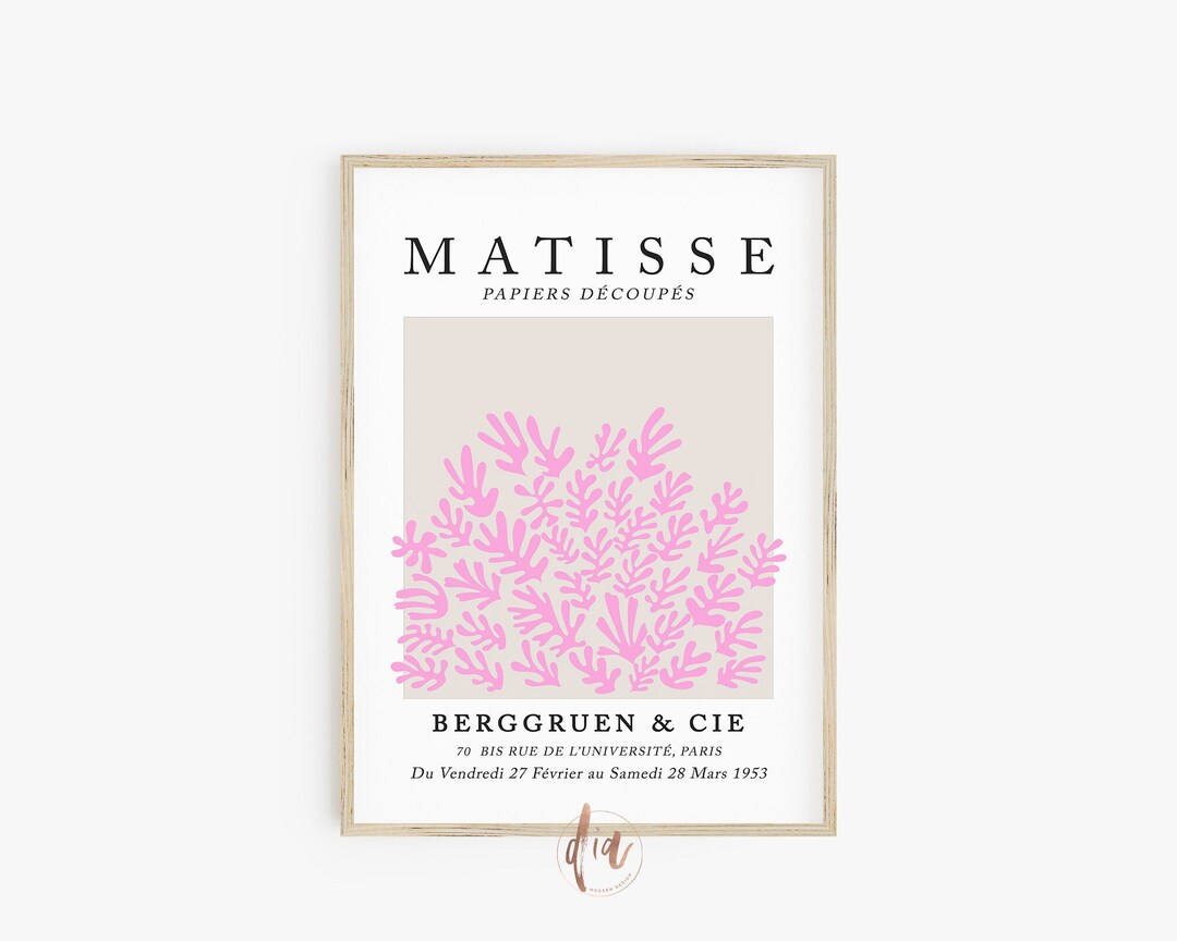 Pink Matisse Exhibition Print, Matisse Poster, Gallery Wall Print ...