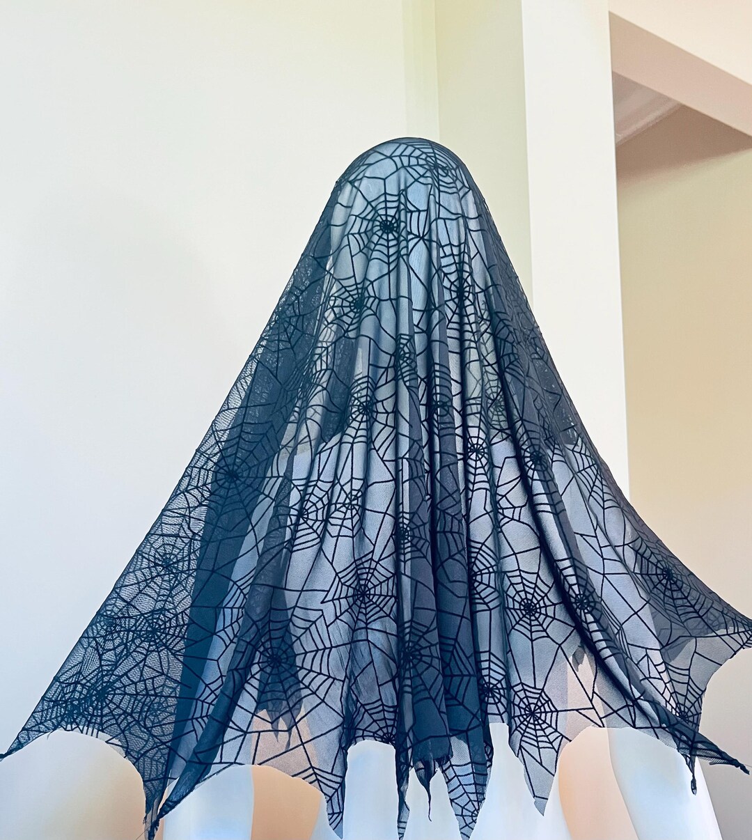 Black Spiderweb Mourning Veil: Gothic Cobweb Accessory - Etsy