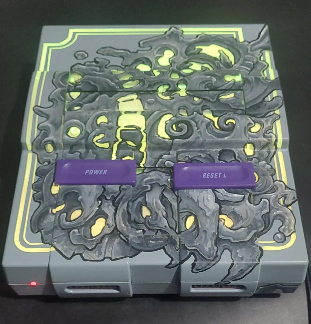 The Super Beast - Custom Painted/led Modded SNES Super Nintendo With ...