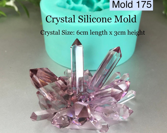Shiny Crystal Cluster Silicone Mold: Resin Art, Geode Decor - Etsy