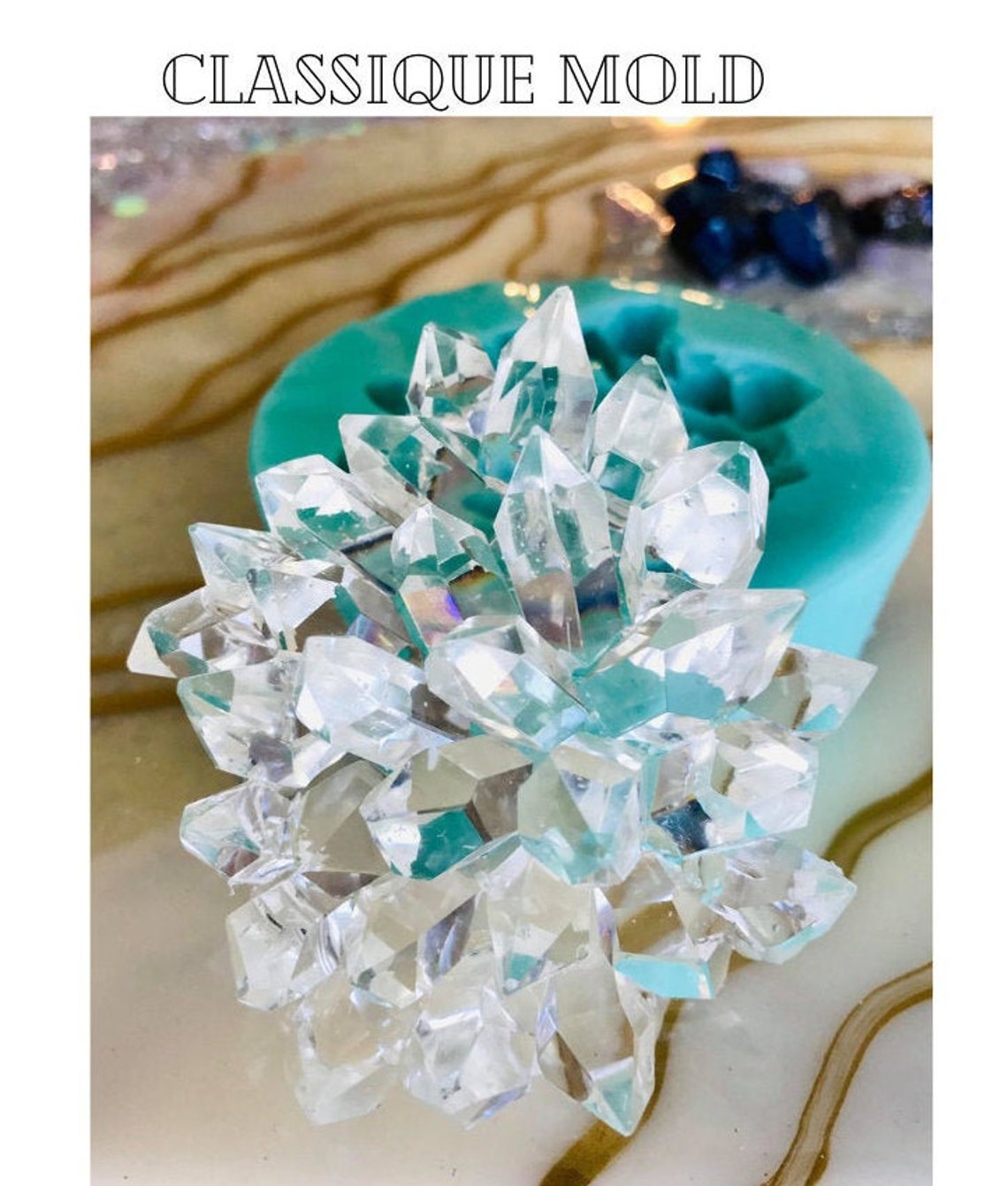 Crystal Cluster Silicone Mold High Gloss Shiny Crystal Mold | Etsy
