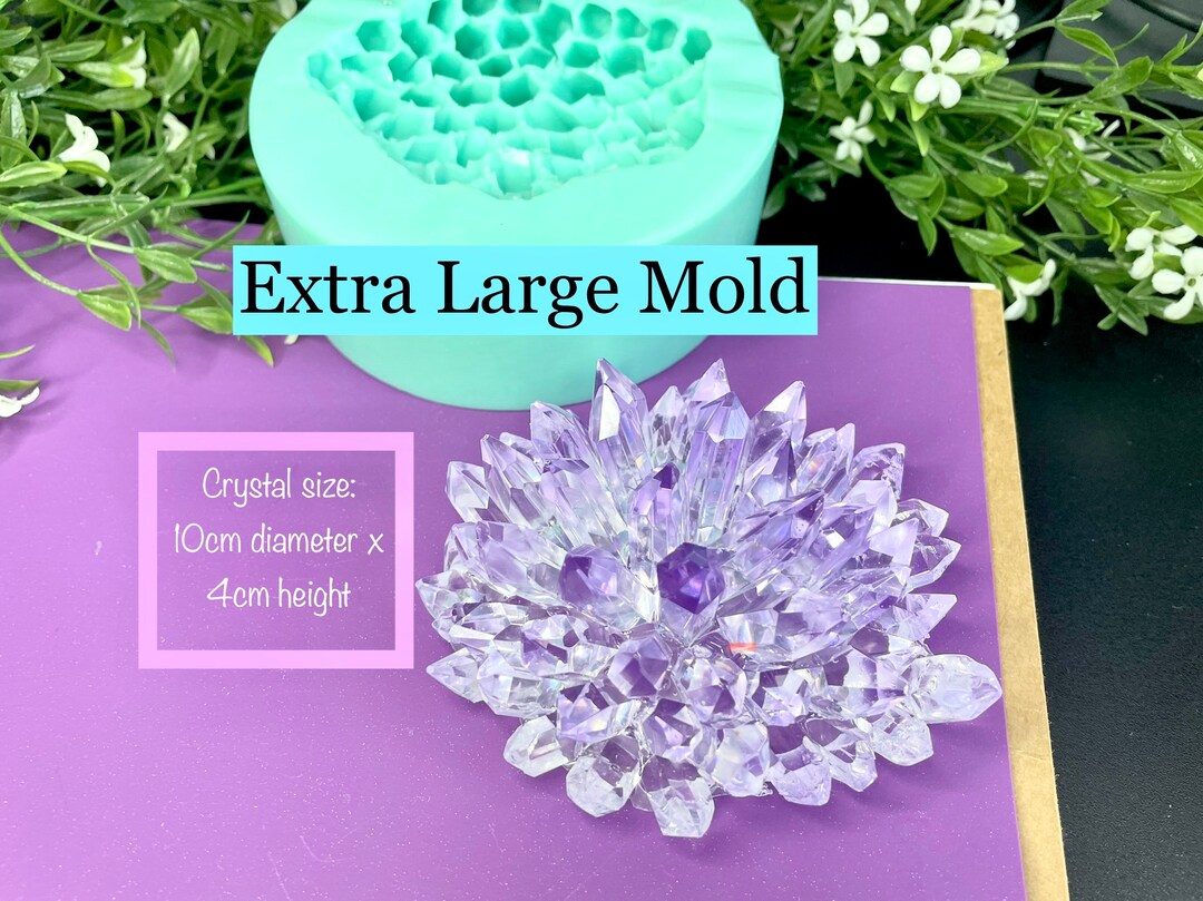 Large Geode Crystal Mold || Resin Crystal Mold || Crystal Cluster ...