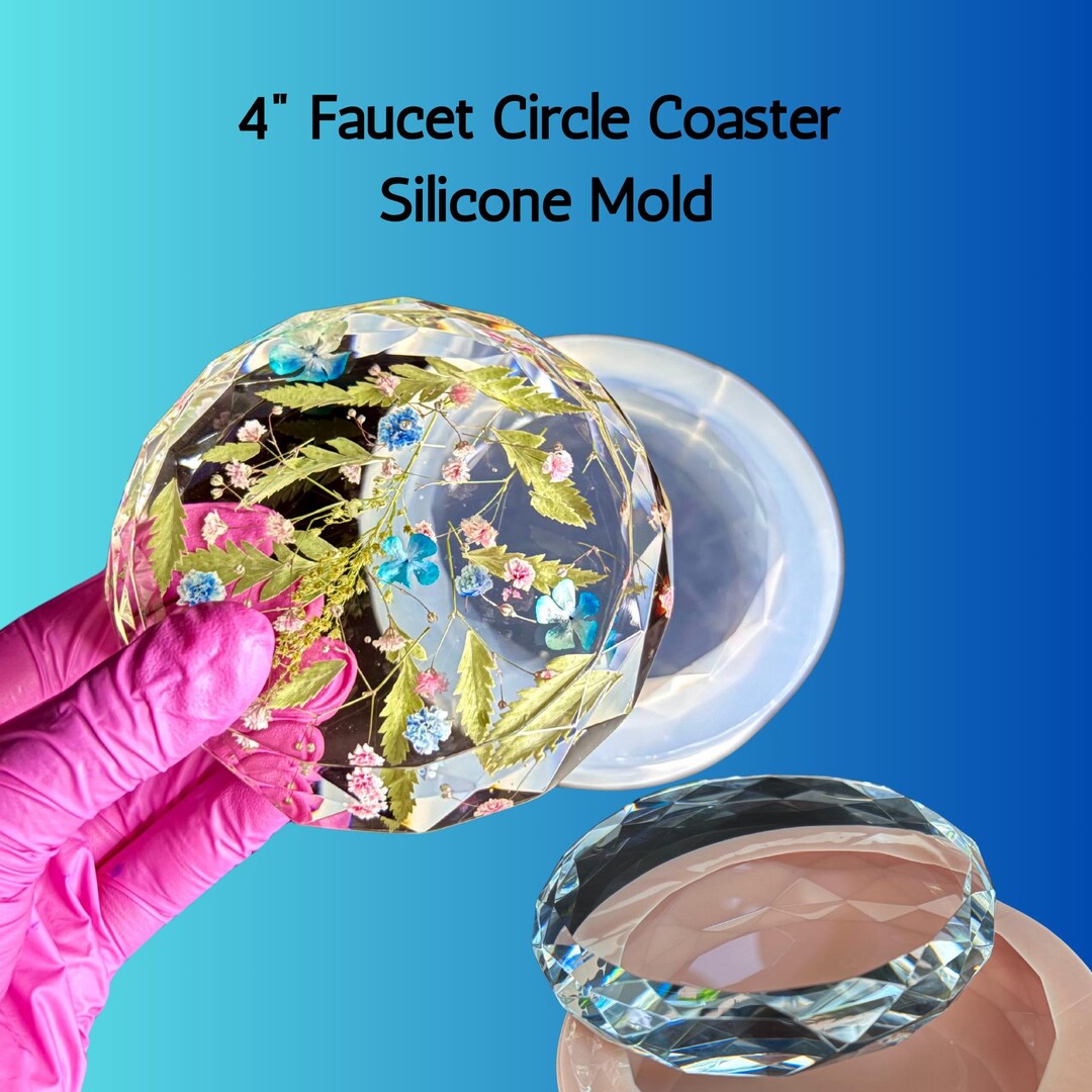 4 Faucet Round Coaster Mold, Resin Coaster Mold, 4 Inch Faucet Edge Circle Resin Mold - Etsy Canada