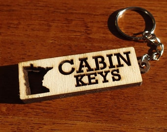 Cabin Keychain SVG File Cabin SVG Files Glowforge Cabin Keys Glowforge ...