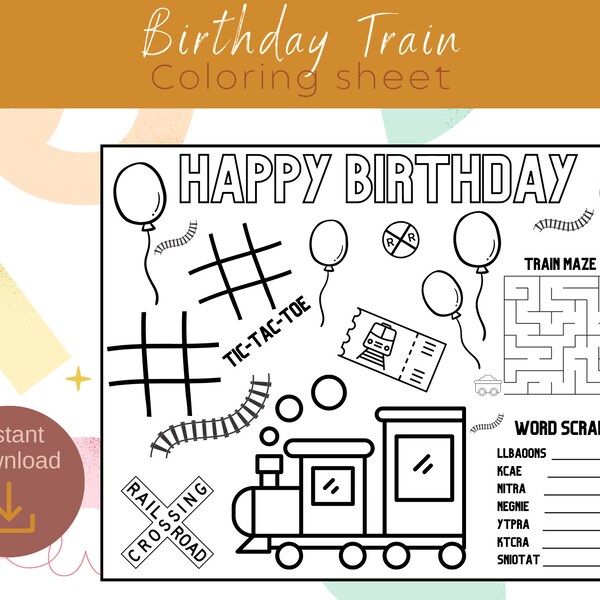 Train Birthday Party - Etsy