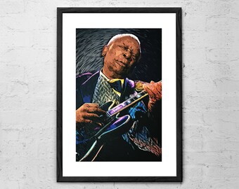 Bb king art | Etsy