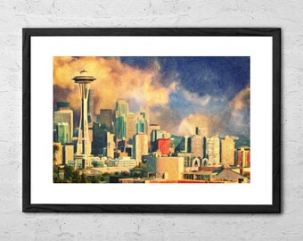 Seattle painting | Etsy