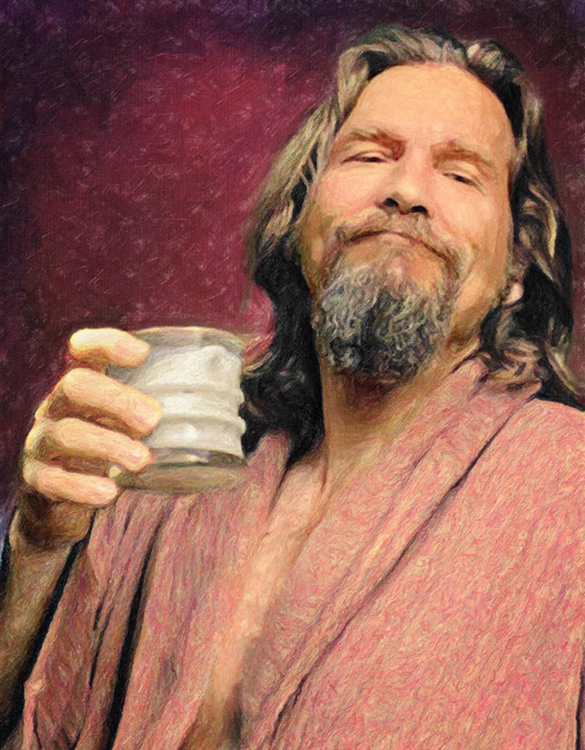 The Dude The Big Lebowski Jeff Bridges The Dude Abides | Etsy