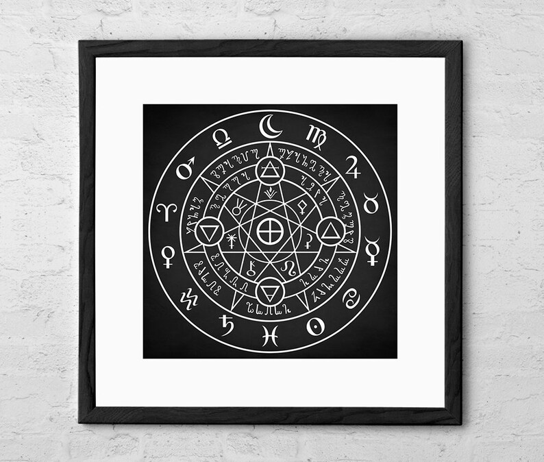 Alchemical Sigil Fine Art Print Alchemy Symbols Poster | Etsy