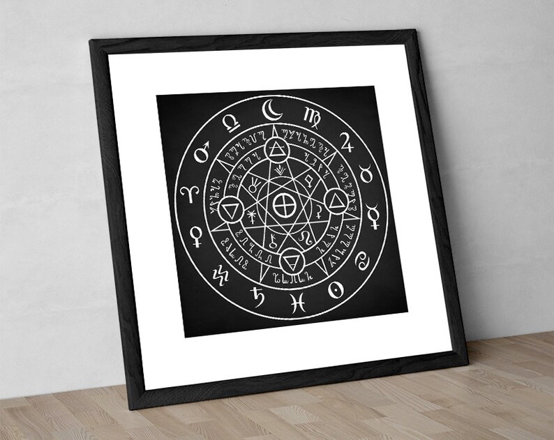 Alchemical Sigil Fine Art Print Alchemy Symbols Poster | Etsy