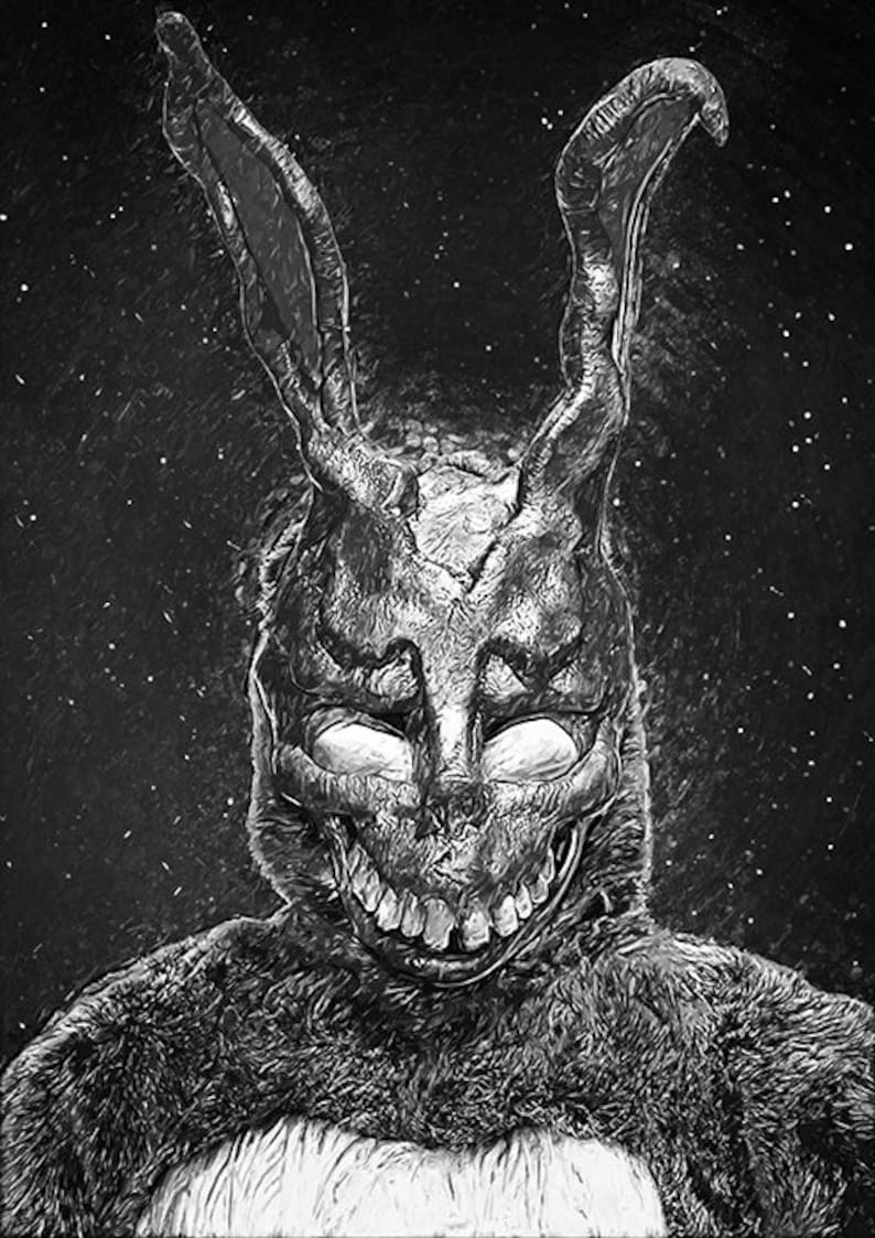 Frank the Rabbit Illustration Donnie Darko Science | Etsy