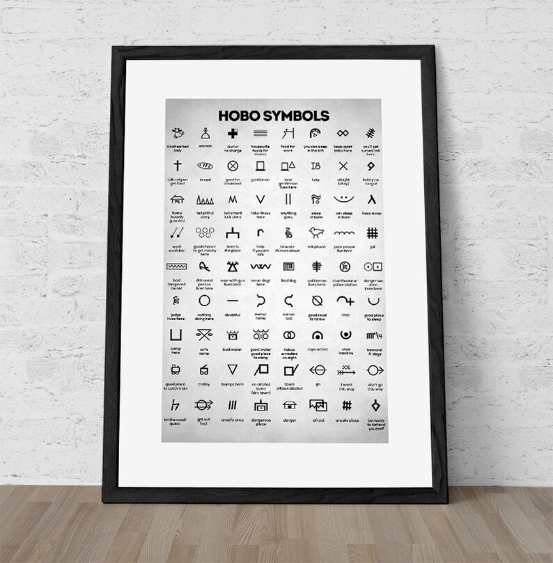 Hobo Symbols Hobo Signs Hobo Alphabet Hobo Code Visual | Etsy