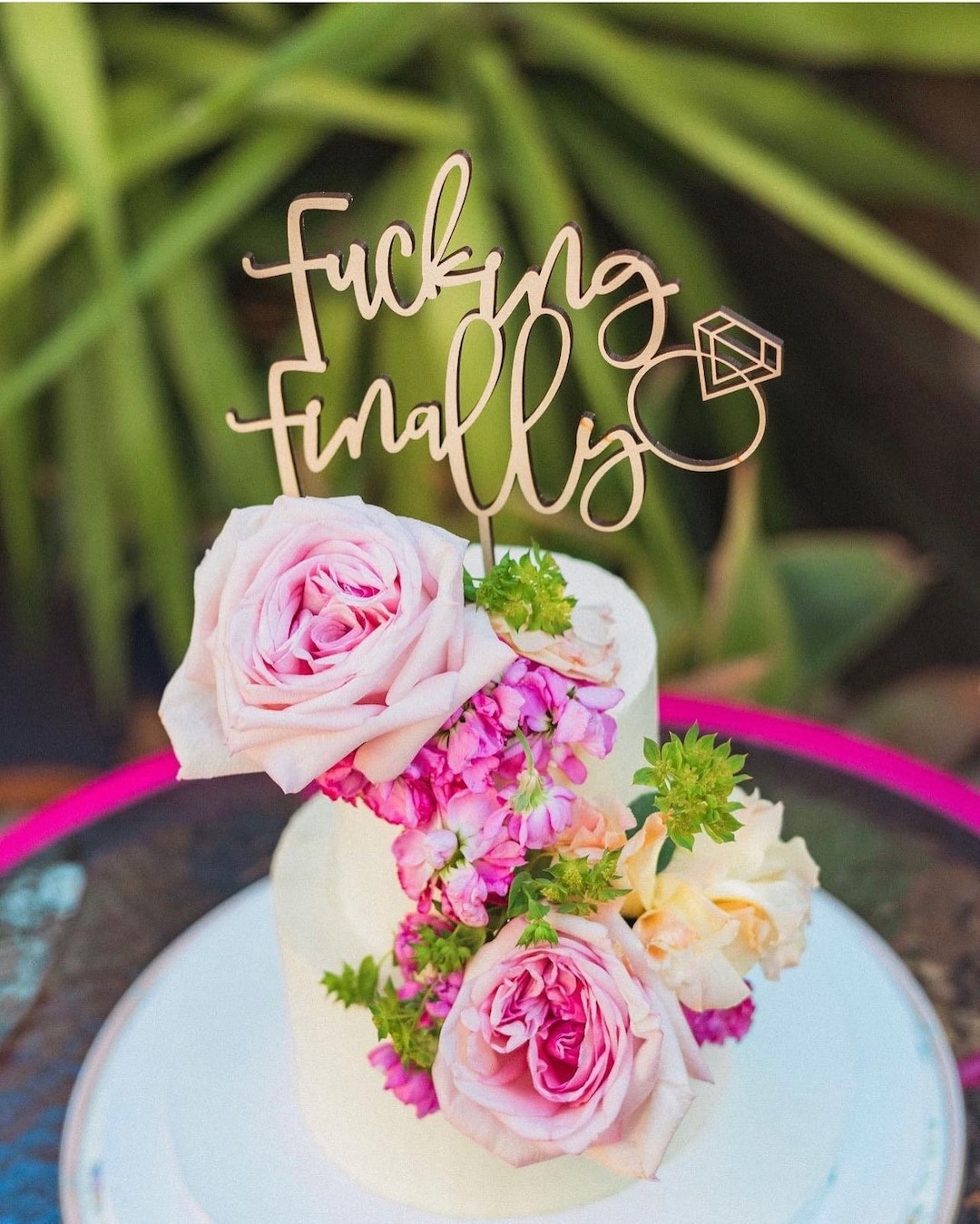 Fucking Finally Topper | Wedding Cake Topper | Unique Topper | Funny ...