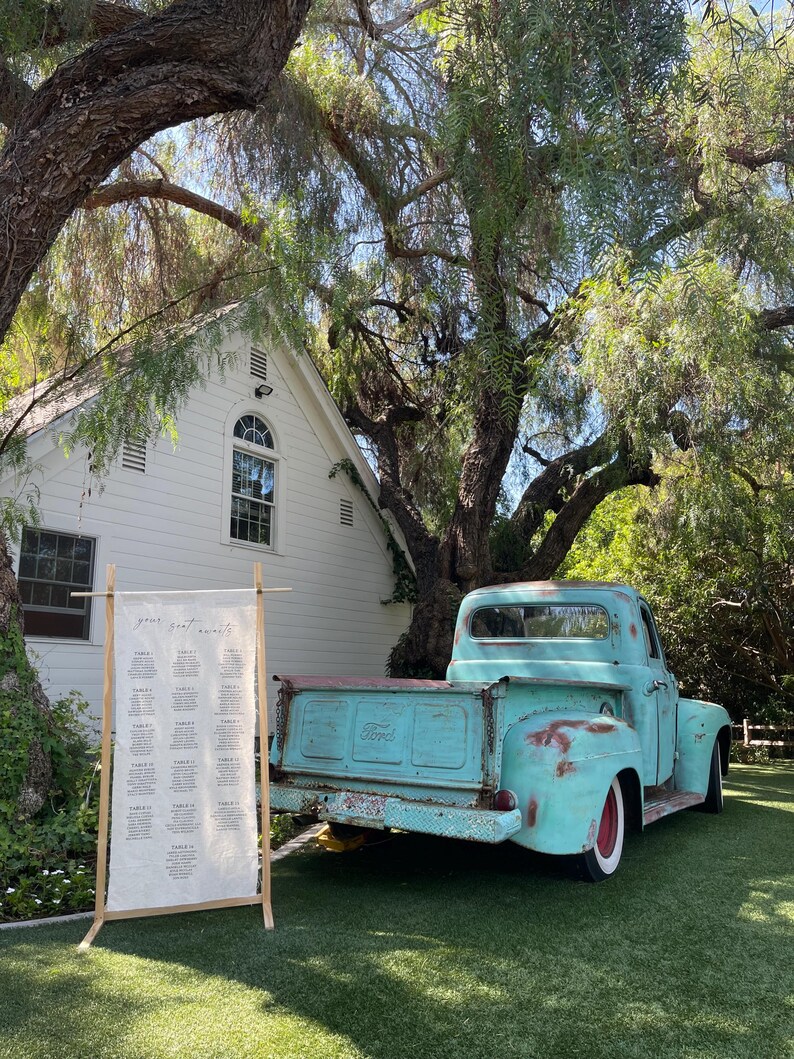 Linen Seating Chart | Wedding Seating Chart | Custom Fabric Seating ...