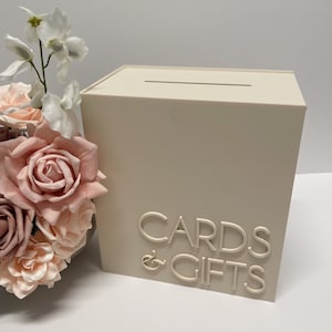 Beige Acrylic Card Box | Matte Wedding Acrylic Box | Cards and Gifts ...
